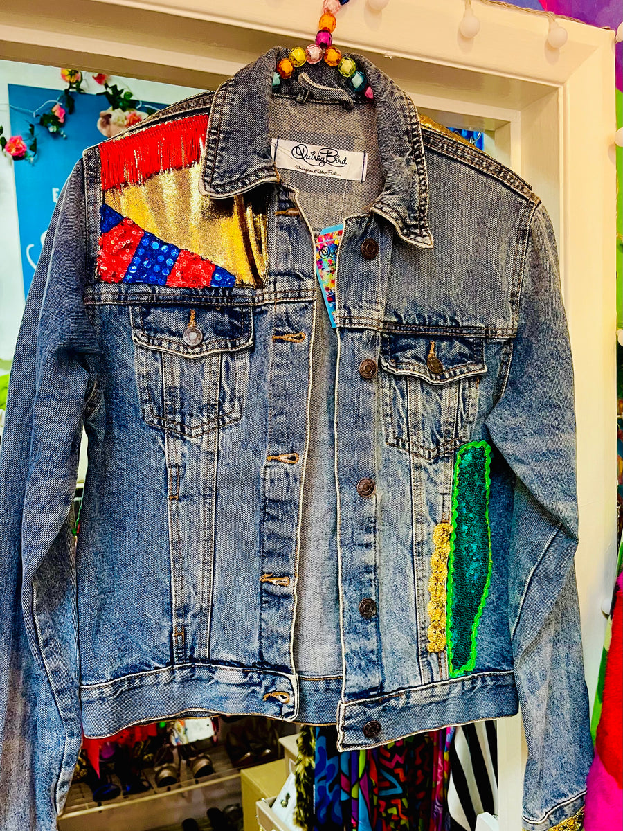 Quirkybird Custom ReWorked Denim Jacket … Pop Art Pow – Quirky Bird ...