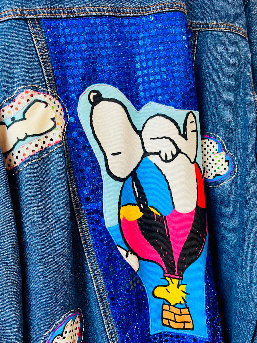 QuirkyBird Custom ReWorked Denim Jacket… Retro Snoopy – Quirky Bird ...