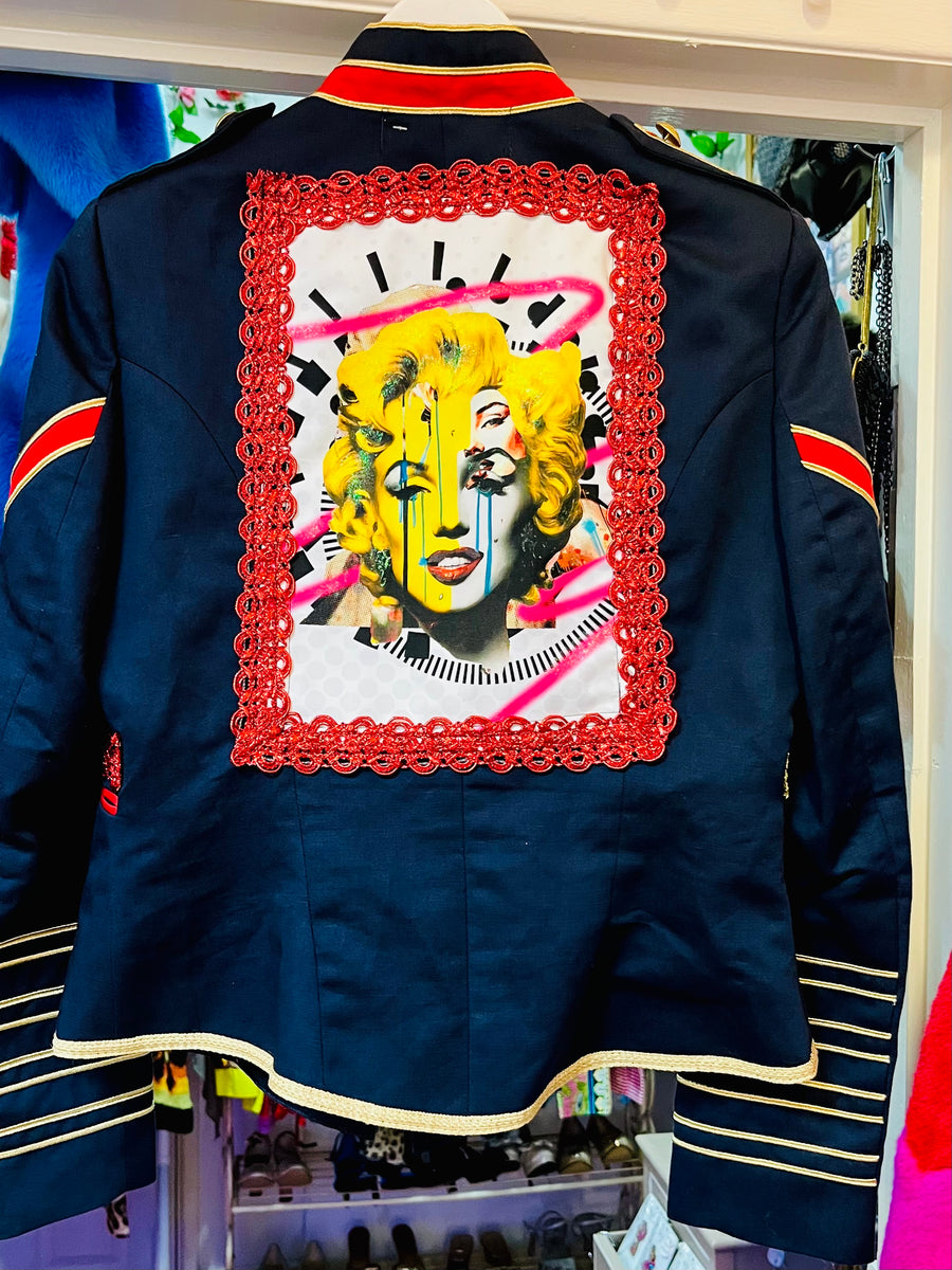 British Chic Vintage Military Custom ReWorked Jacket with Original Mar ...